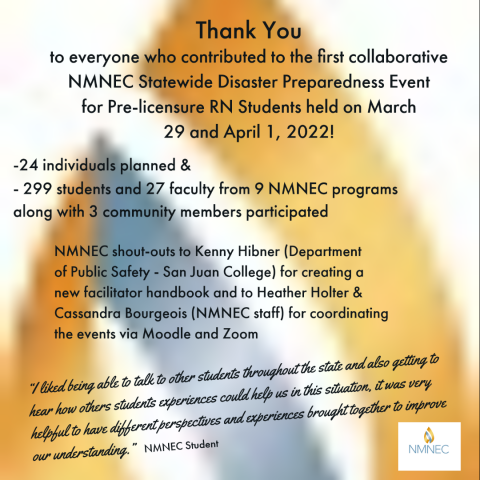 NMNEC Statewide Disaster Preparedness Event Completed | NMNEC