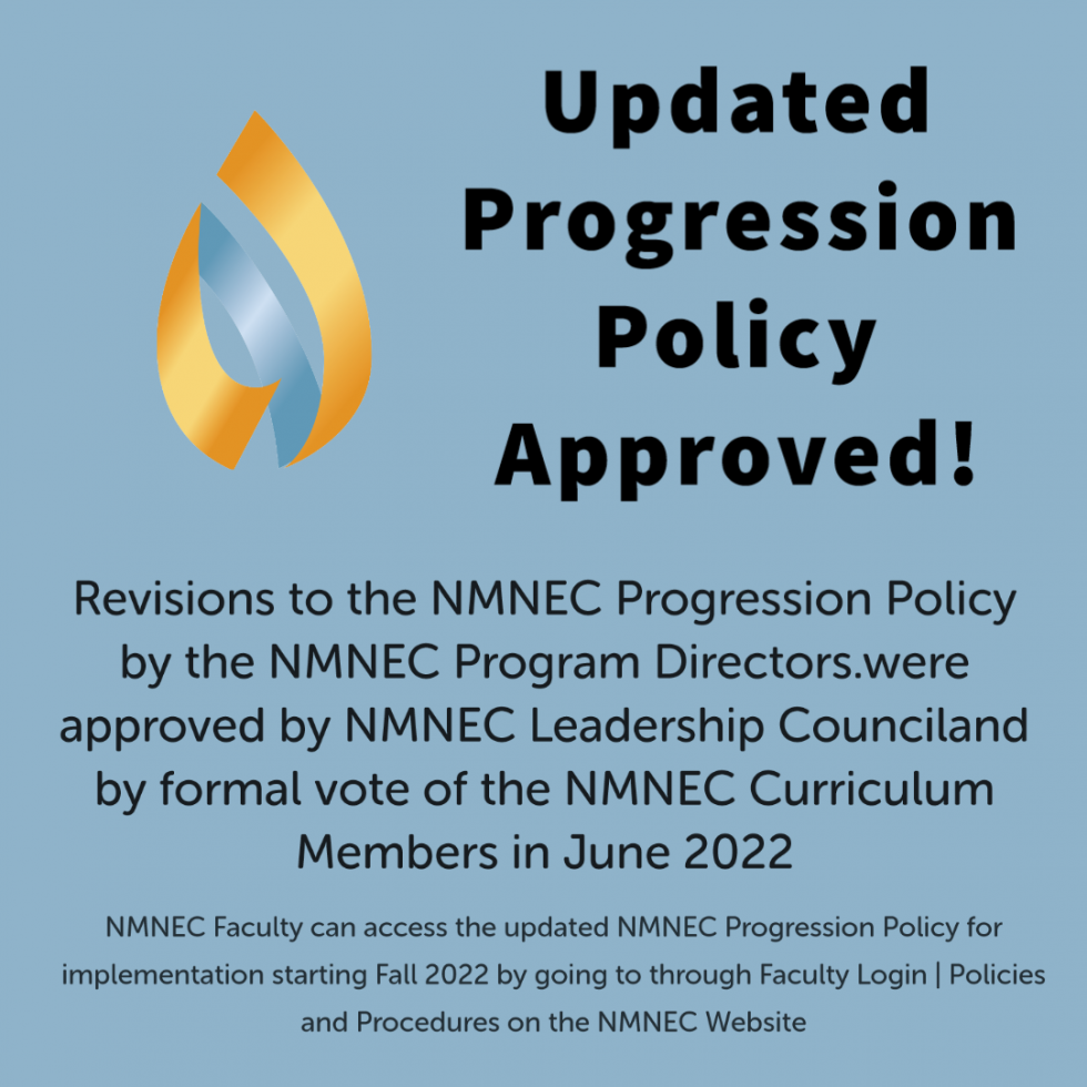 NMNEC Progression Policy Updated | NMNEC