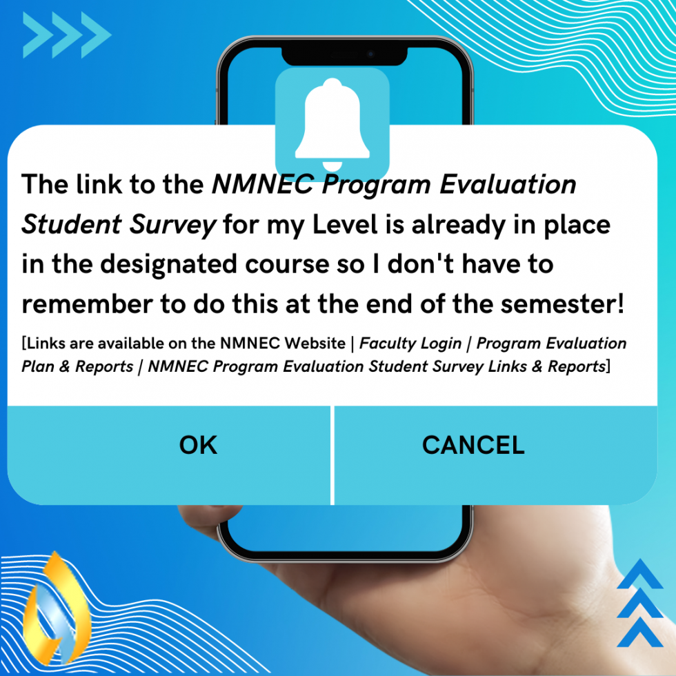 NMNEC Faculty Reminder: Set up your NMNEC Program Evaluation Student ...