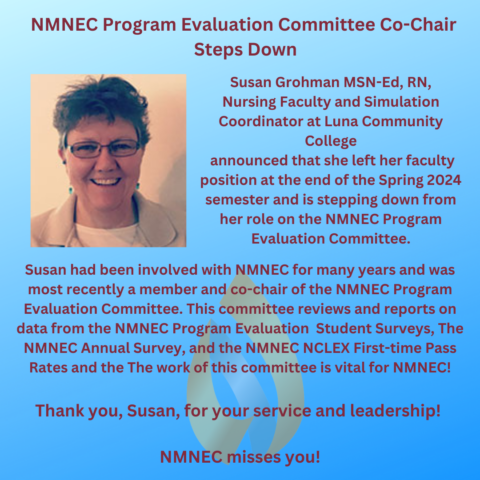 NMNEC Program Evaluation Committee Co-Chair Steps Down | NMNEC