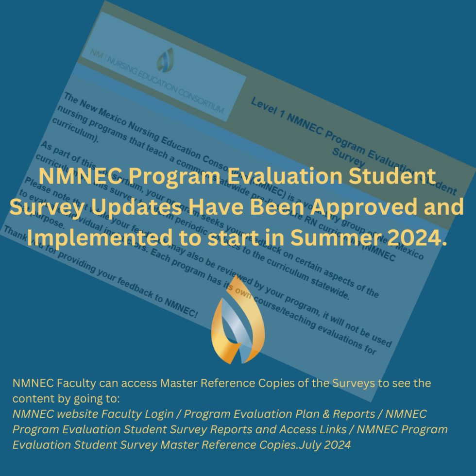 NMNEC Program Evaluation Student Surveys have been Updated! | NMNEC